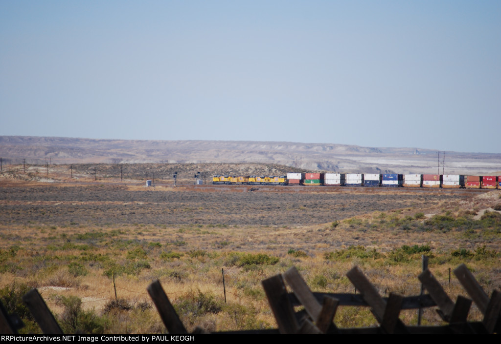 Into the Western Wyoming Desert goes UP 8690, UP 8700, and UP 8696 on their First Revenue Run ...